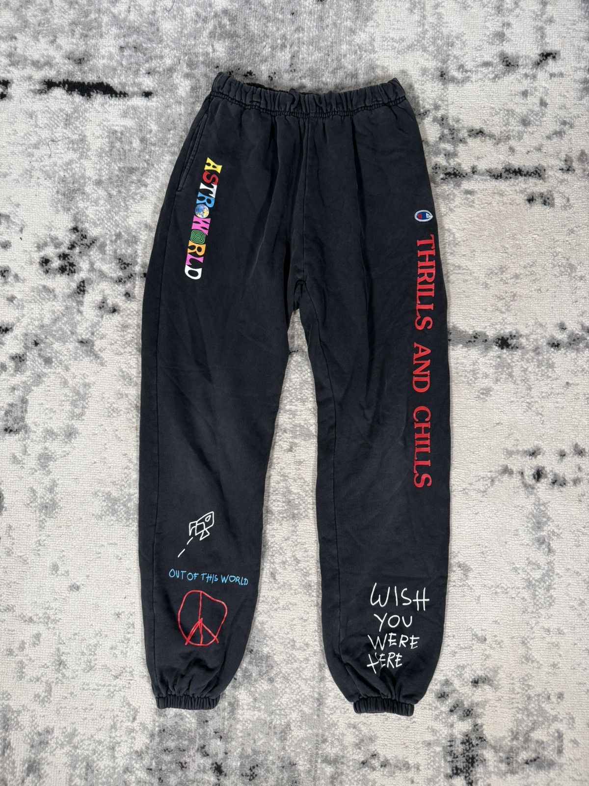 Travis Scott Travis Scott Astroworld Cactus Jack Champion Sweatpants ...