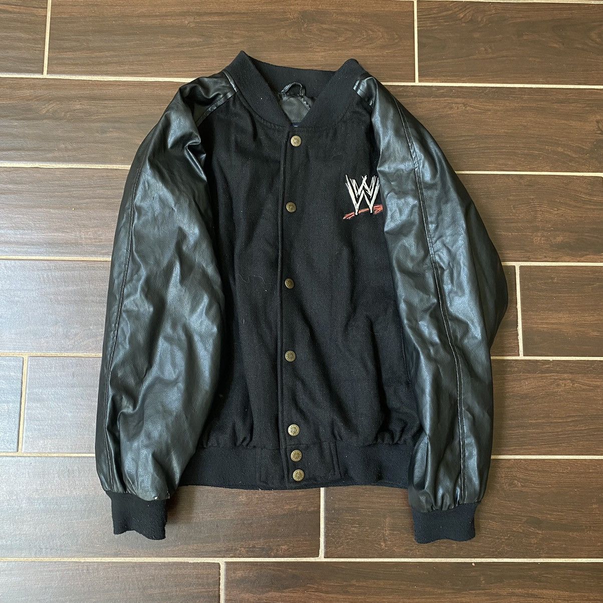 Vintage Vintage Y2K WWE John Cena leather varsity jacket Sz M | Grailed