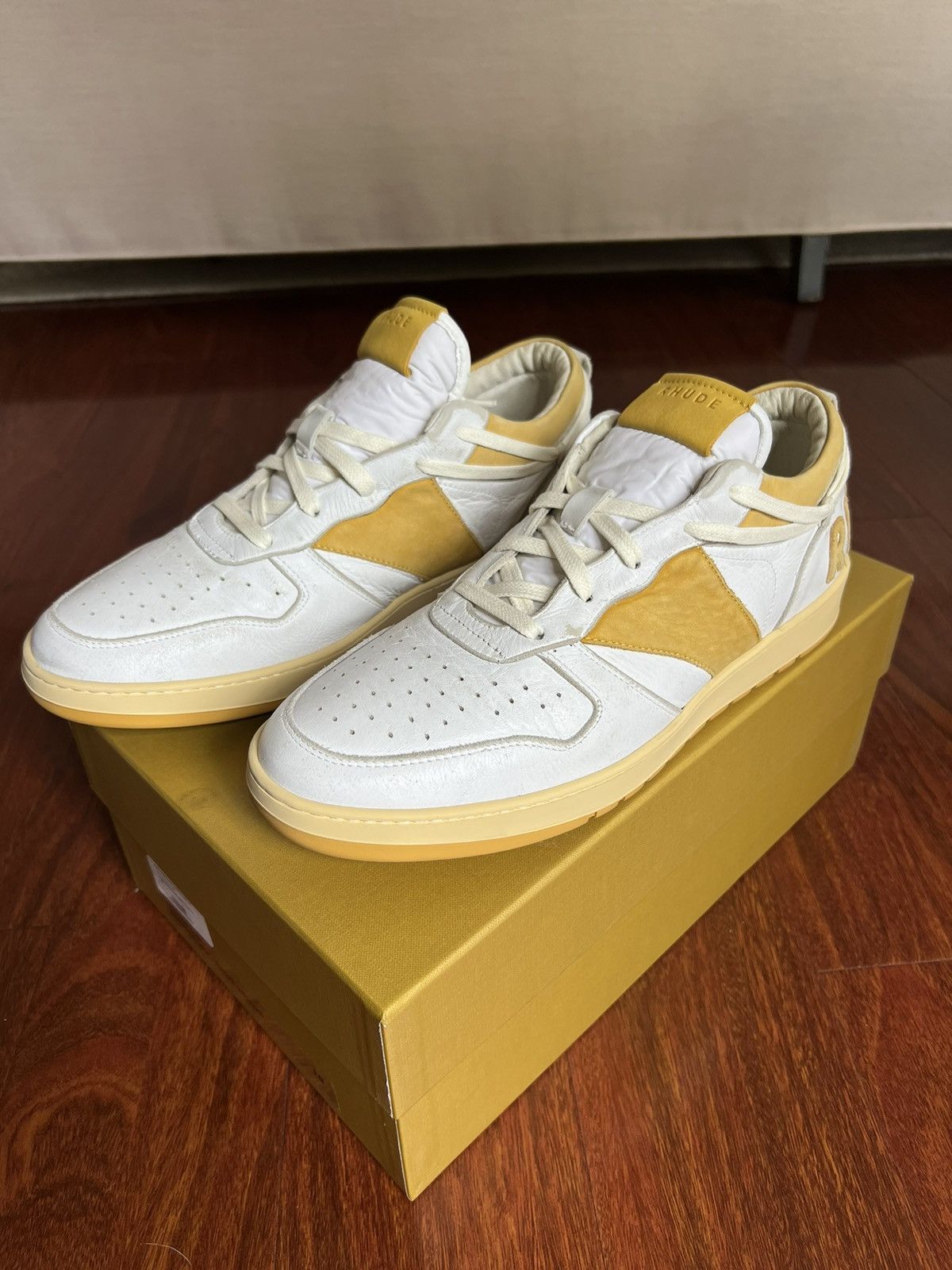 Rhude Brand New Rhude Rhecess Low White & Yellow MENS 10 | Grailed