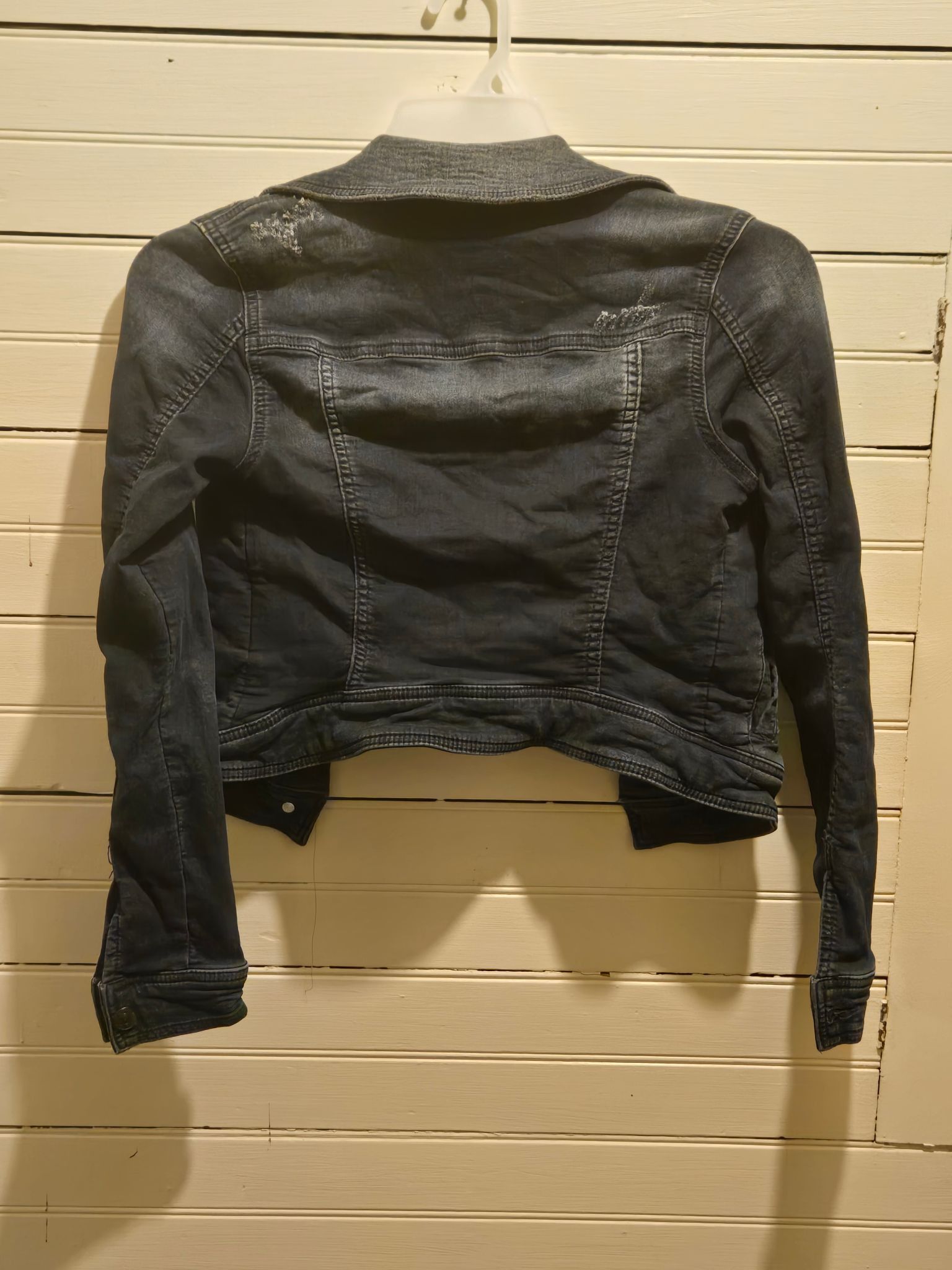 Other LTB Denim Jacket Womens S Slim Distressed Dark Wash Cropped | Grailed