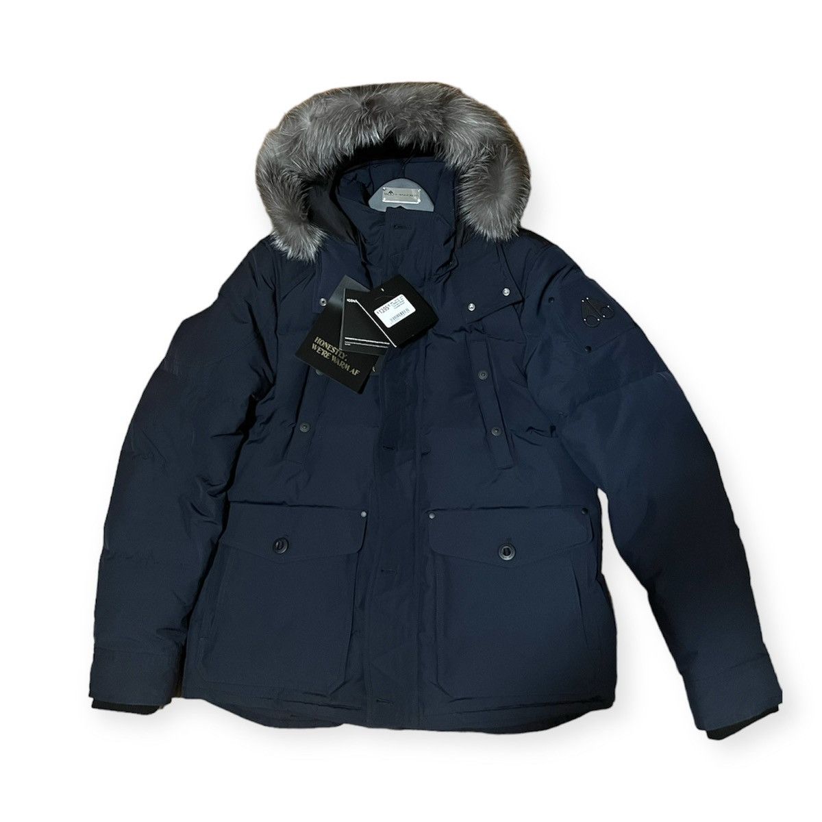 Moose Knuckles NWT (RP 1395) MOOSE KNUCKLES NAVY DOWN PUFFER WITH FUR ...