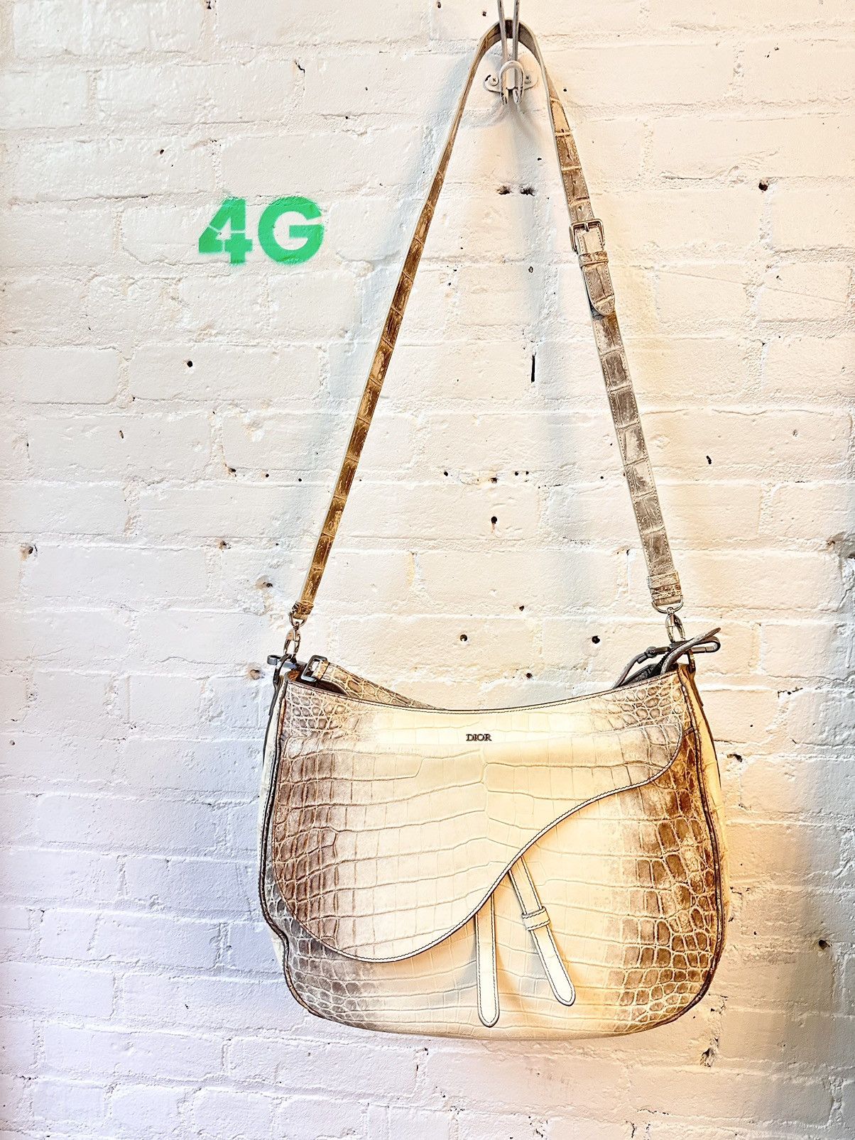Dior Dior Himalayan Crocodile XL Soft Saddle Bag | Grailed