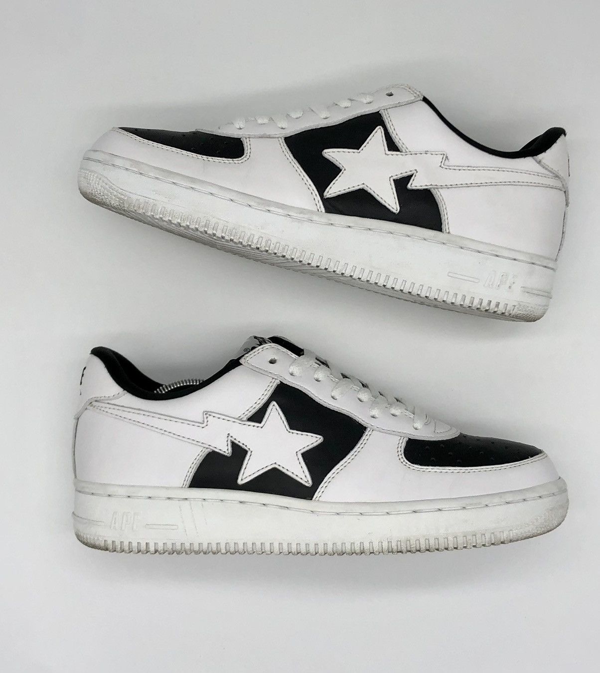 Bape × Nigo Rare OG Reverse Panda Bapesta | Grailed