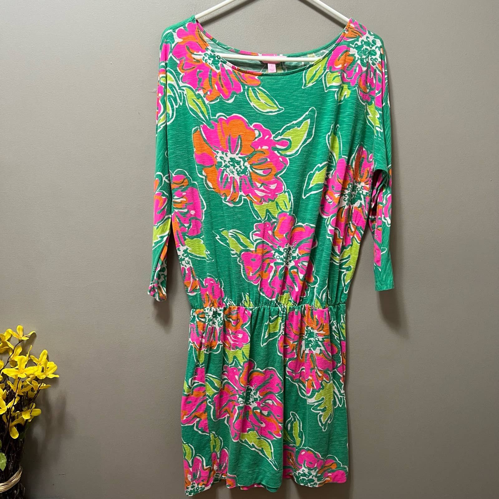 Lilly Pulitzer Lilly Pulitzer Cara Dress Spearmint Fuzzy Navel Style ...