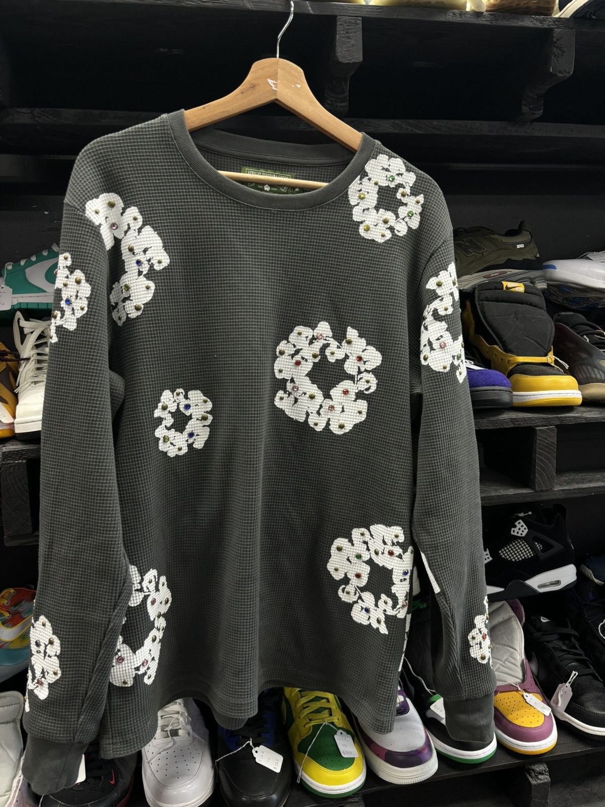 DENIM TEARS Denim tears rhinestone cotton wreath logo thermal | Grailed