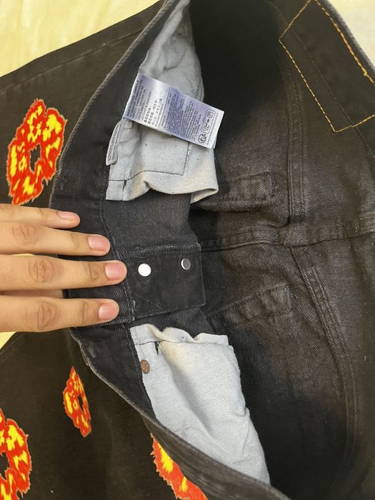 DENIM TEARS Denim Tear Black Offset Jeans | Grailed