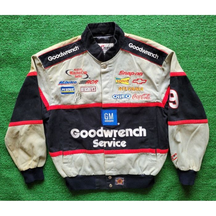 Chase Authentics Vintage 90s Kevin Harvick NASCAR Goodwrench #29 Patch Jacket | Grailed