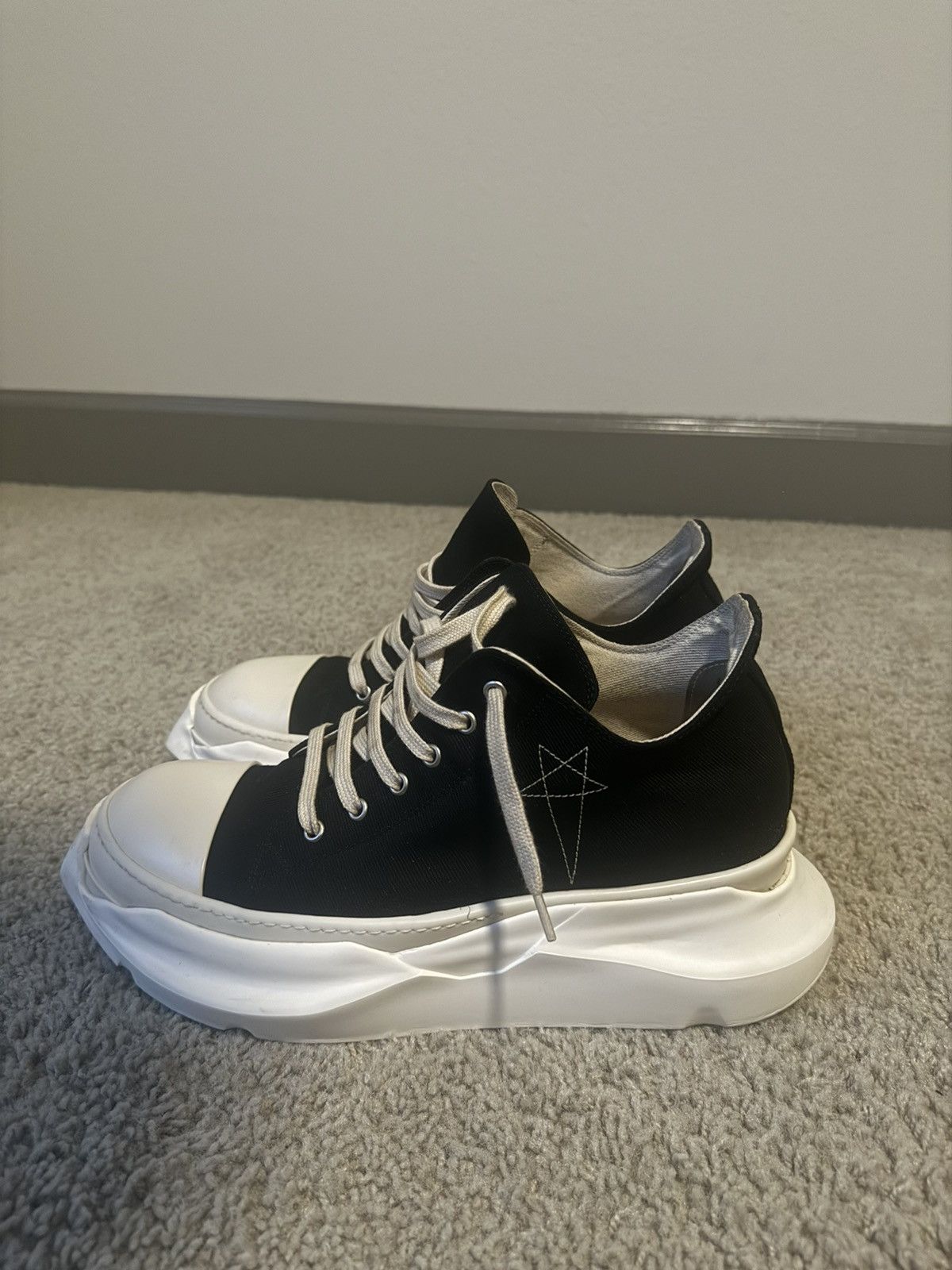 Rick Owens Rick Owens DRKSHDW Abstract Low Pentagram Black/Milk | Grailed