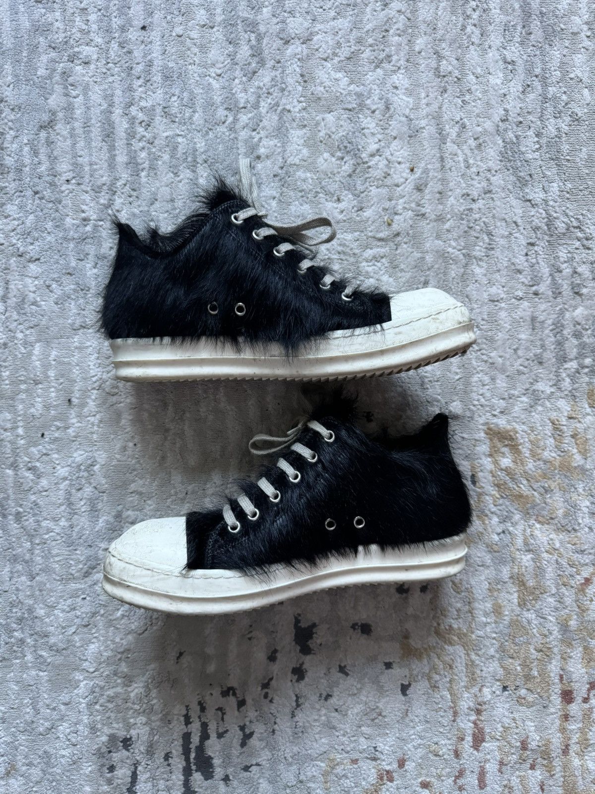 Rick Owens Rick Owens FW21 Black Calf Hair Fur Ramones | Grailed