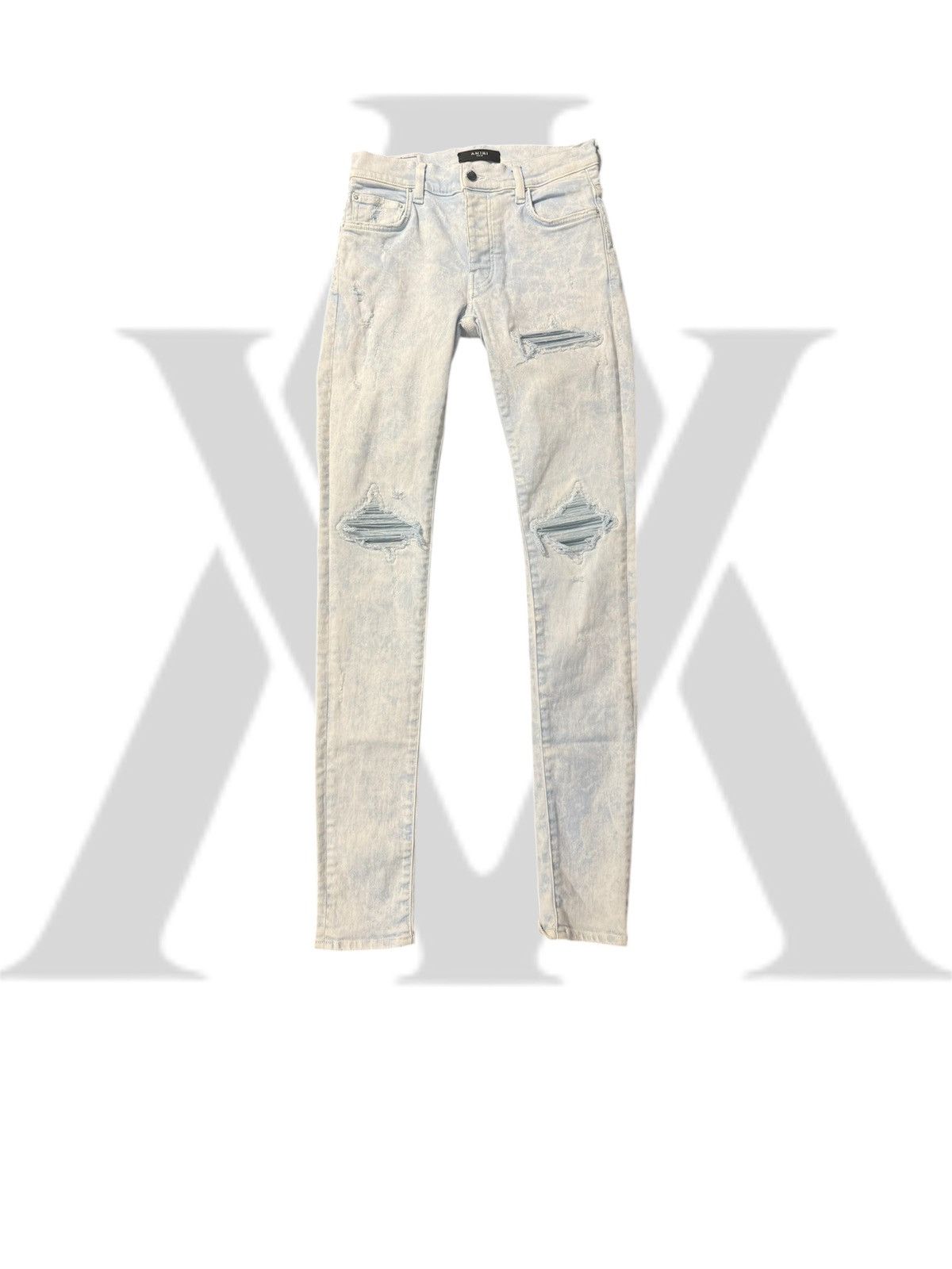 Amiri Amiri Sky Indigo Blue Patch MX1 Jeans | Grailed