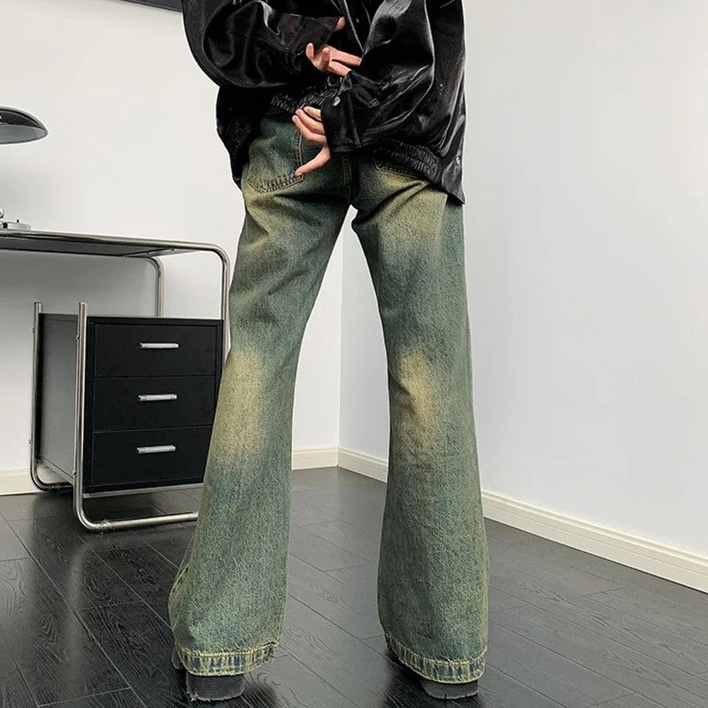 Japanese Brand × Streetwear × Vintage Gradient Color Light Flare Jeans ...