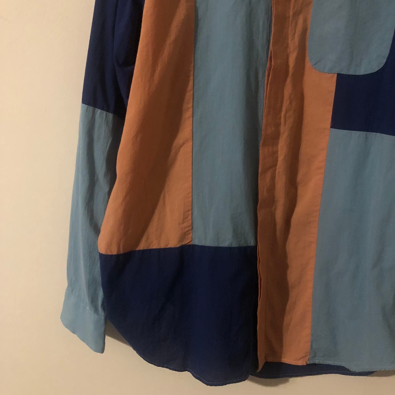 Engineered Garments Combo Short Collar Shirt Color Block Patchwork - XL | Grailed