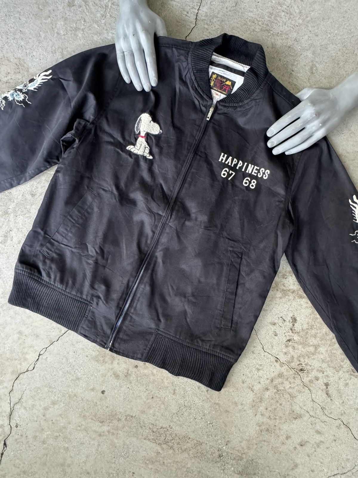 Peanuts NEO VINTAGE TOYO TAILOR SNOOPY TOUR SOUVENIR BOMBER JACKET ...
