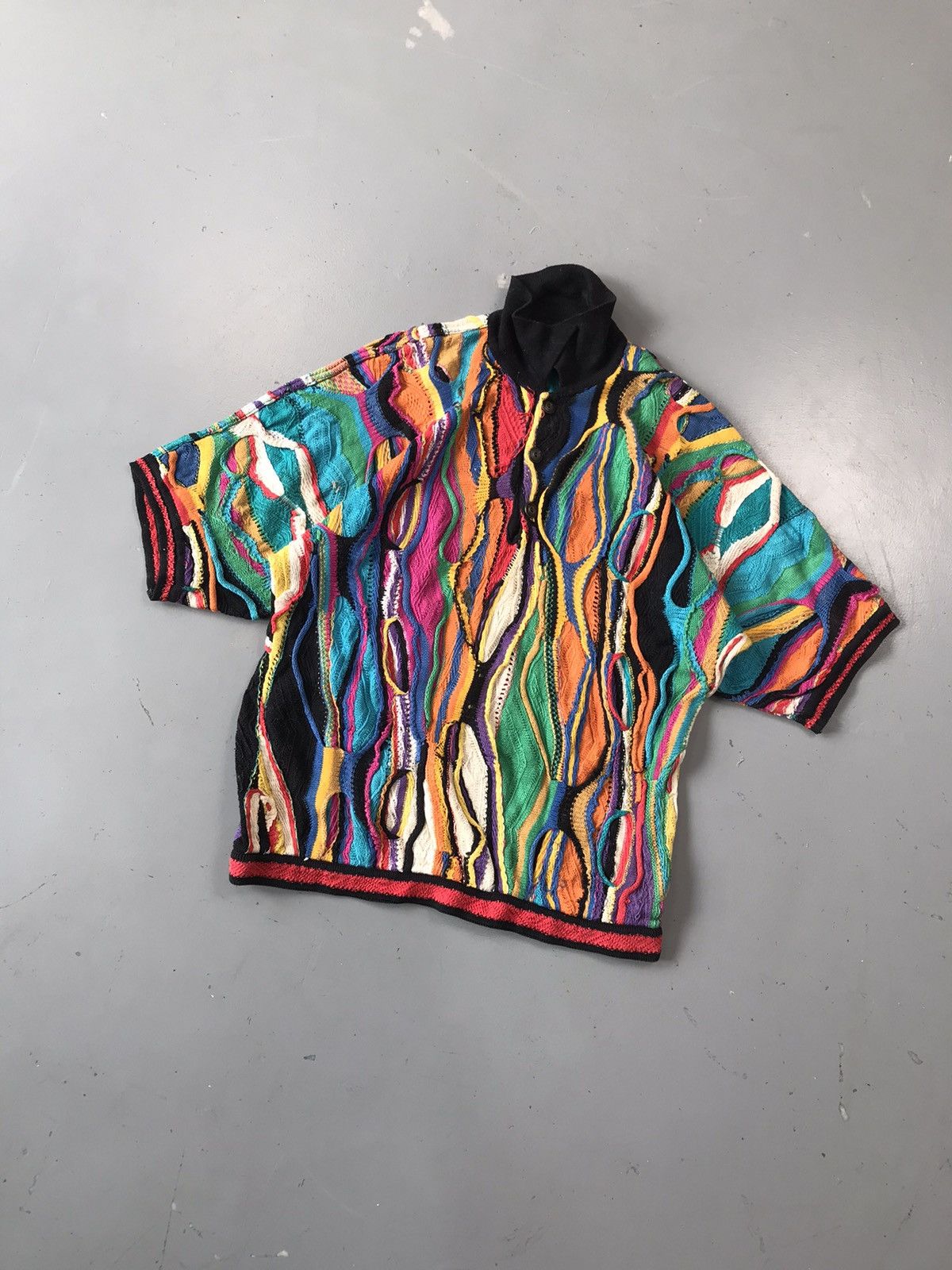 Coogi × Vintage Vintage Coogi 3D multicolor knit sweater | Grailed