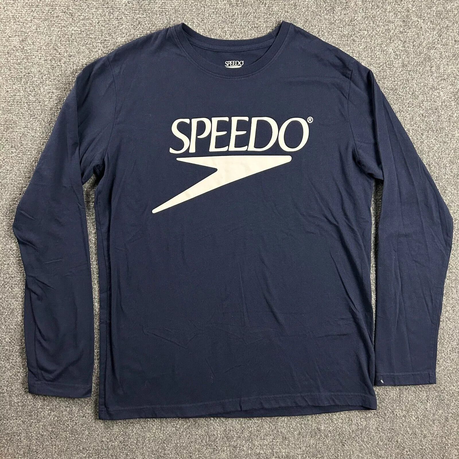 Speedo Speedo Shirt Adults XL Long Sleeve Logo Cotton Blend Mens | Grailed