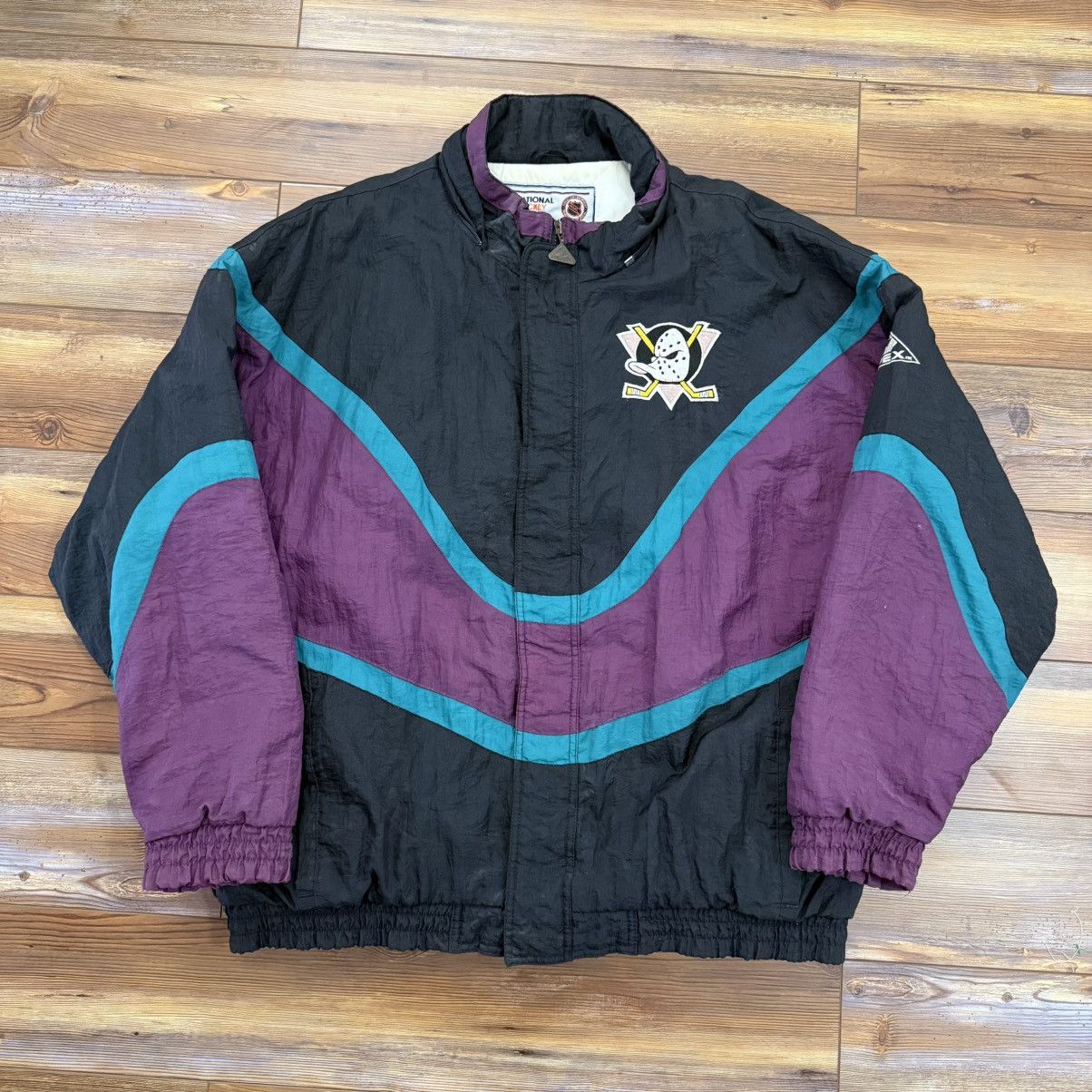 Other Vintage Anaheim Ducks Mighty Black Apex Puffer Zip Up Jacket ...