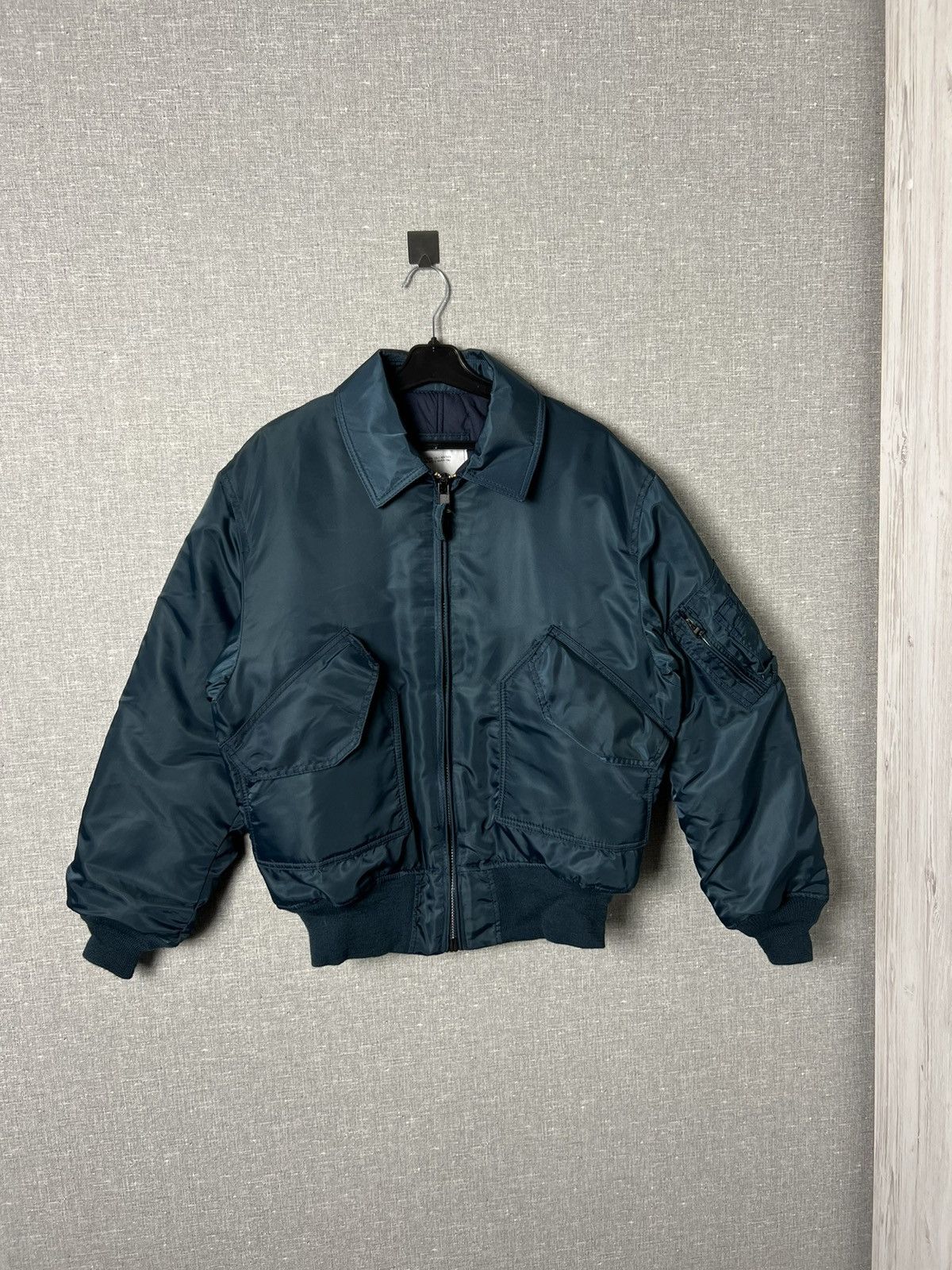 Japanese Brand × Military × Vintage 1984 CWU Flyer’s Cold Weather Nylon Bomber Military Jacket ...