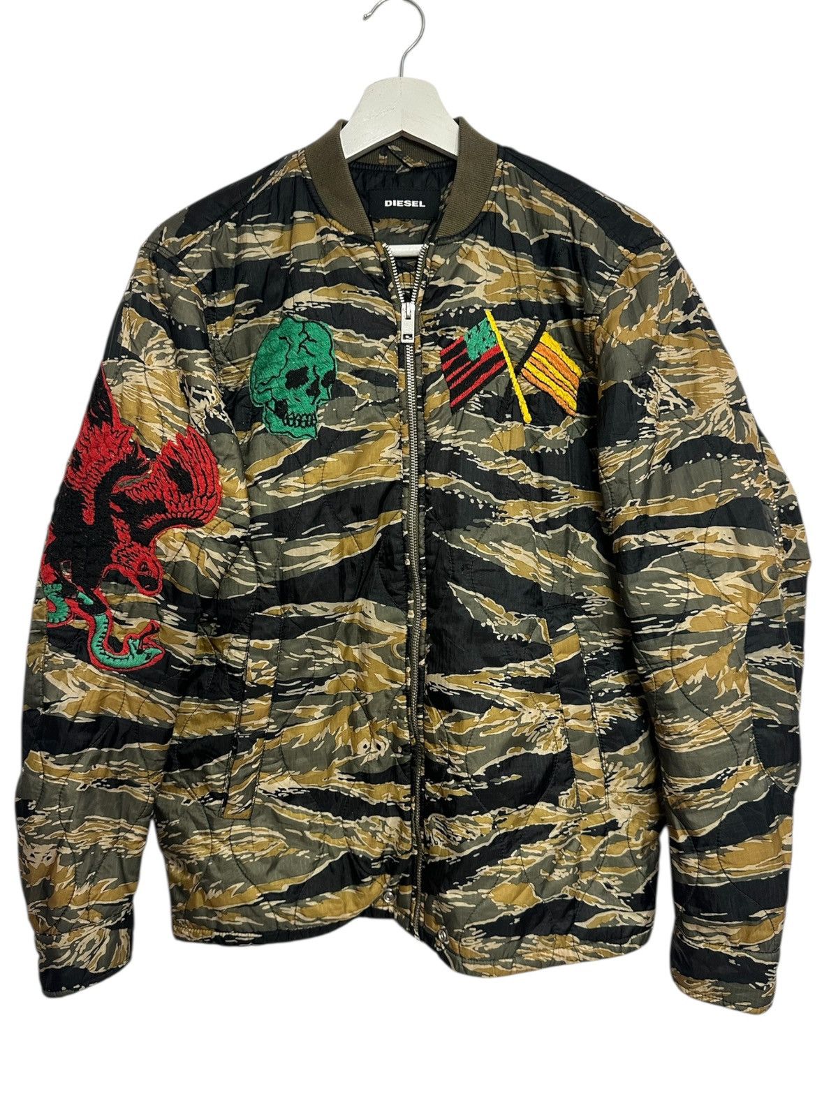 Diesel Rare diesel camo ed hardy style bomber jacket skulls archive ...