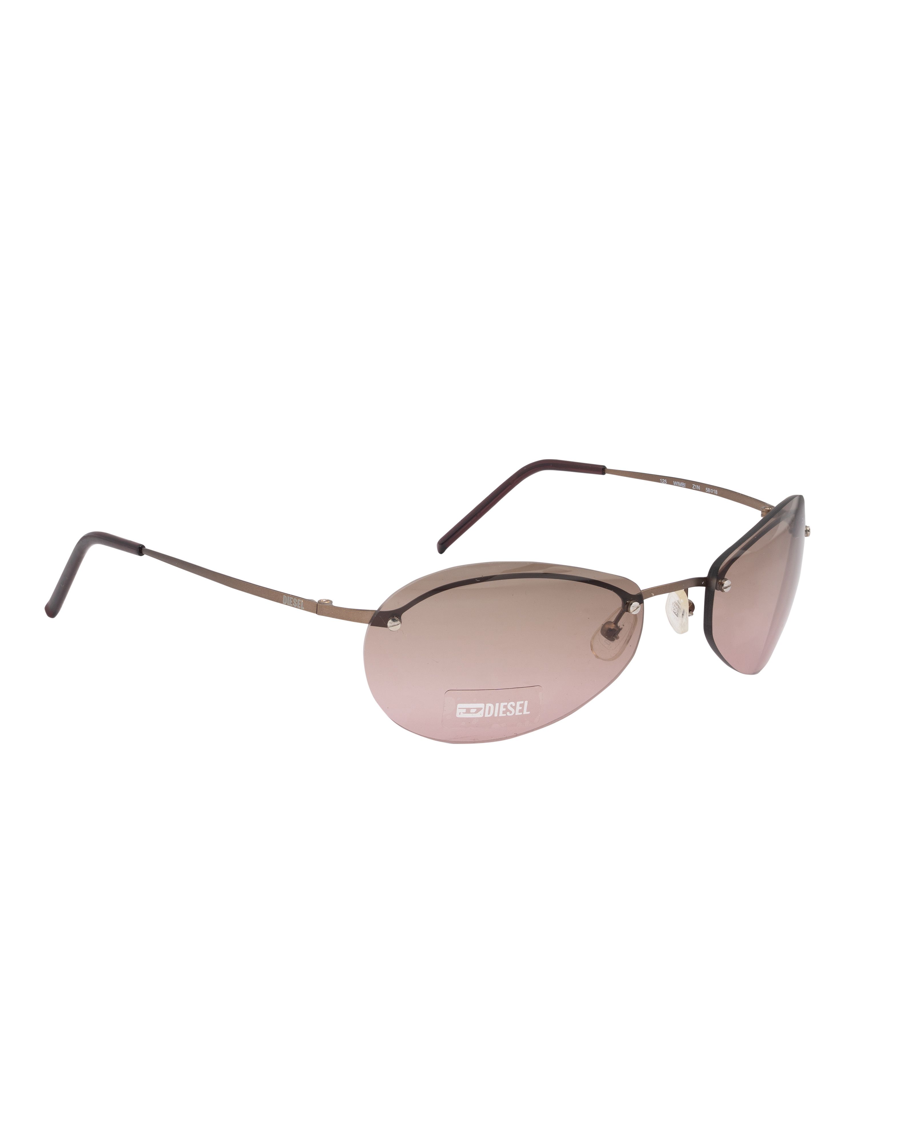 Diesel Diesel '90s Light Black Oval Rimless Sunglasses | Grailed