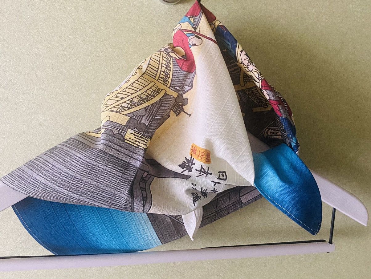 Japanese Brand Japanese painting NECKTIES, SCARVES/Ukiyoe/Sumida river ...