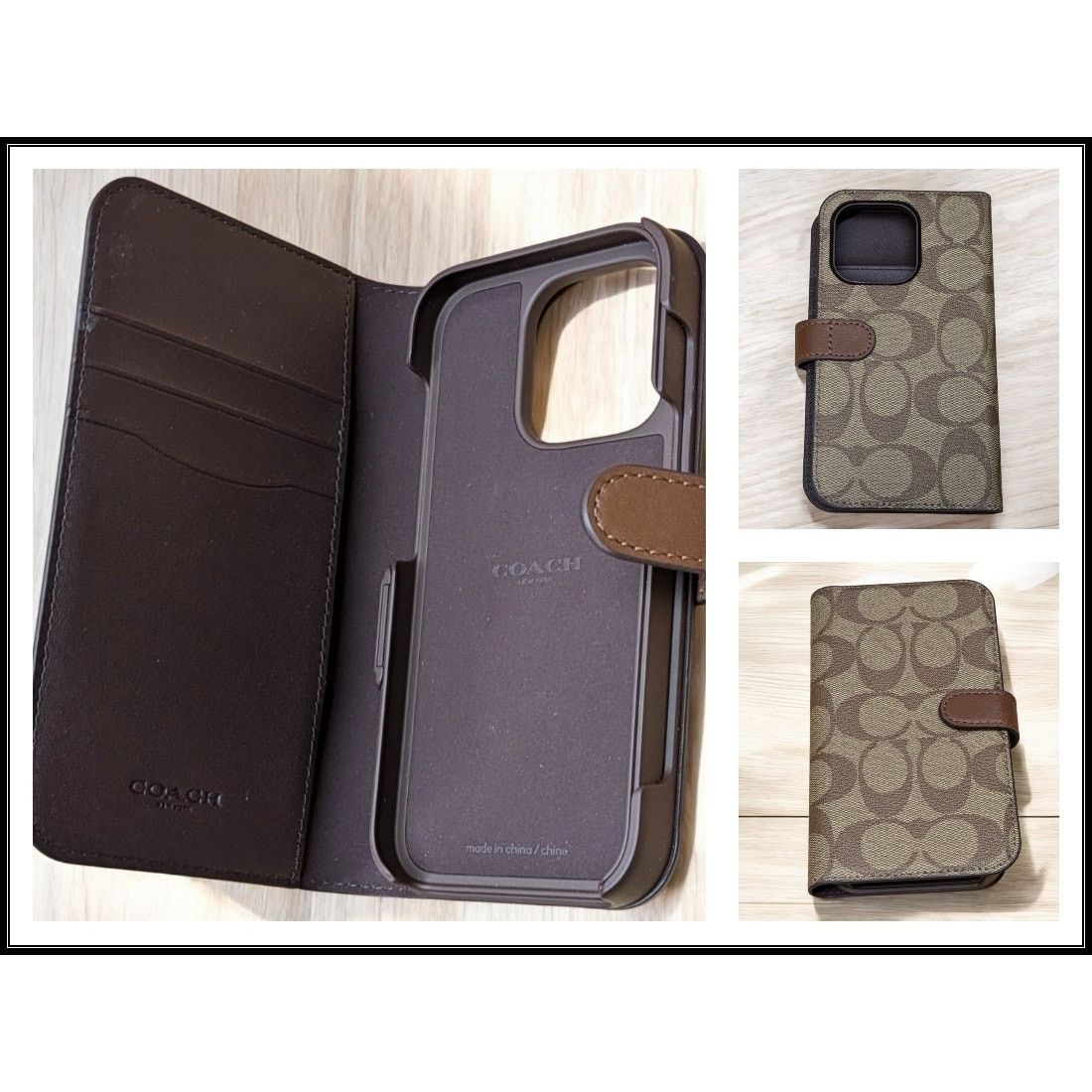 Coach NWOT COACH Signature iPhone Pro Folio Case Magnetic Flap | Grailed