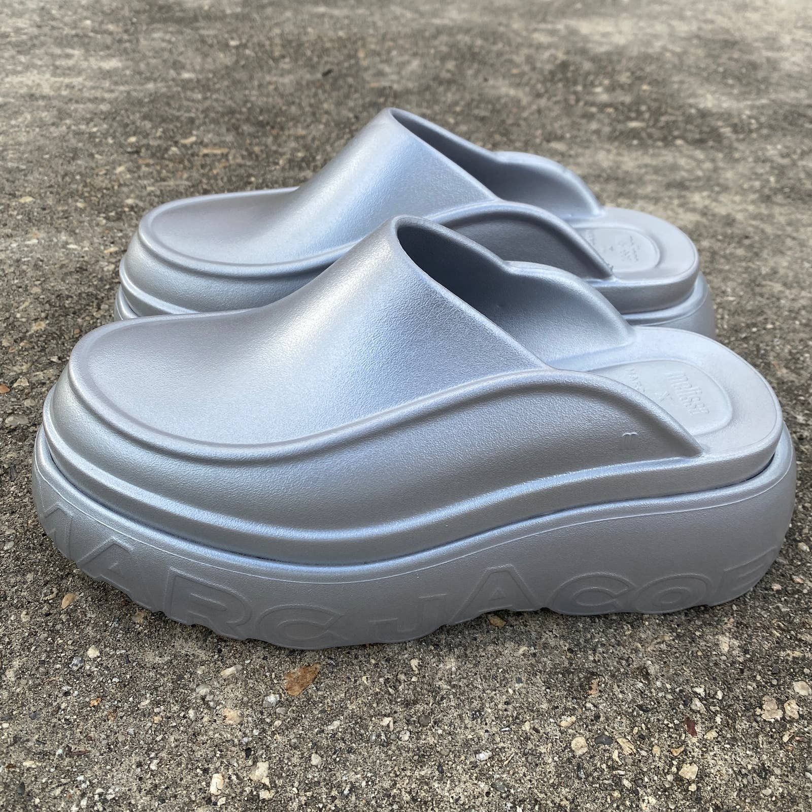 Marc Jacobs Marc Jacobs x Melissa Platform Mule Clogs Silver | Grailed