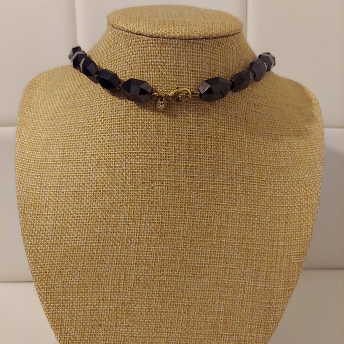 Loft Loft Gold Tone and Black Crystal Beads 24" Necklace | Grailed