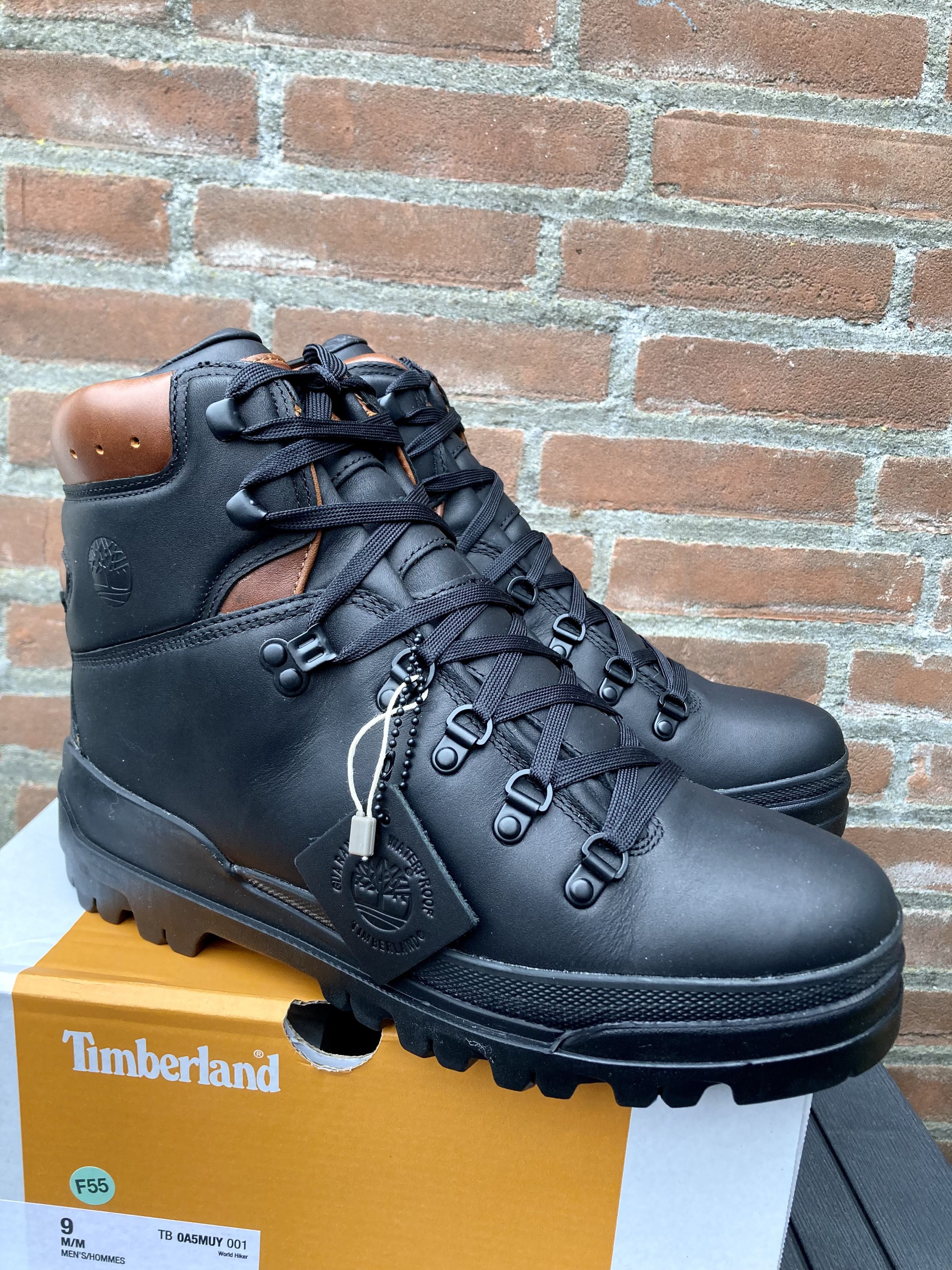 Timberland world hiker og boot black brown waterproof 8.5 | Grailed