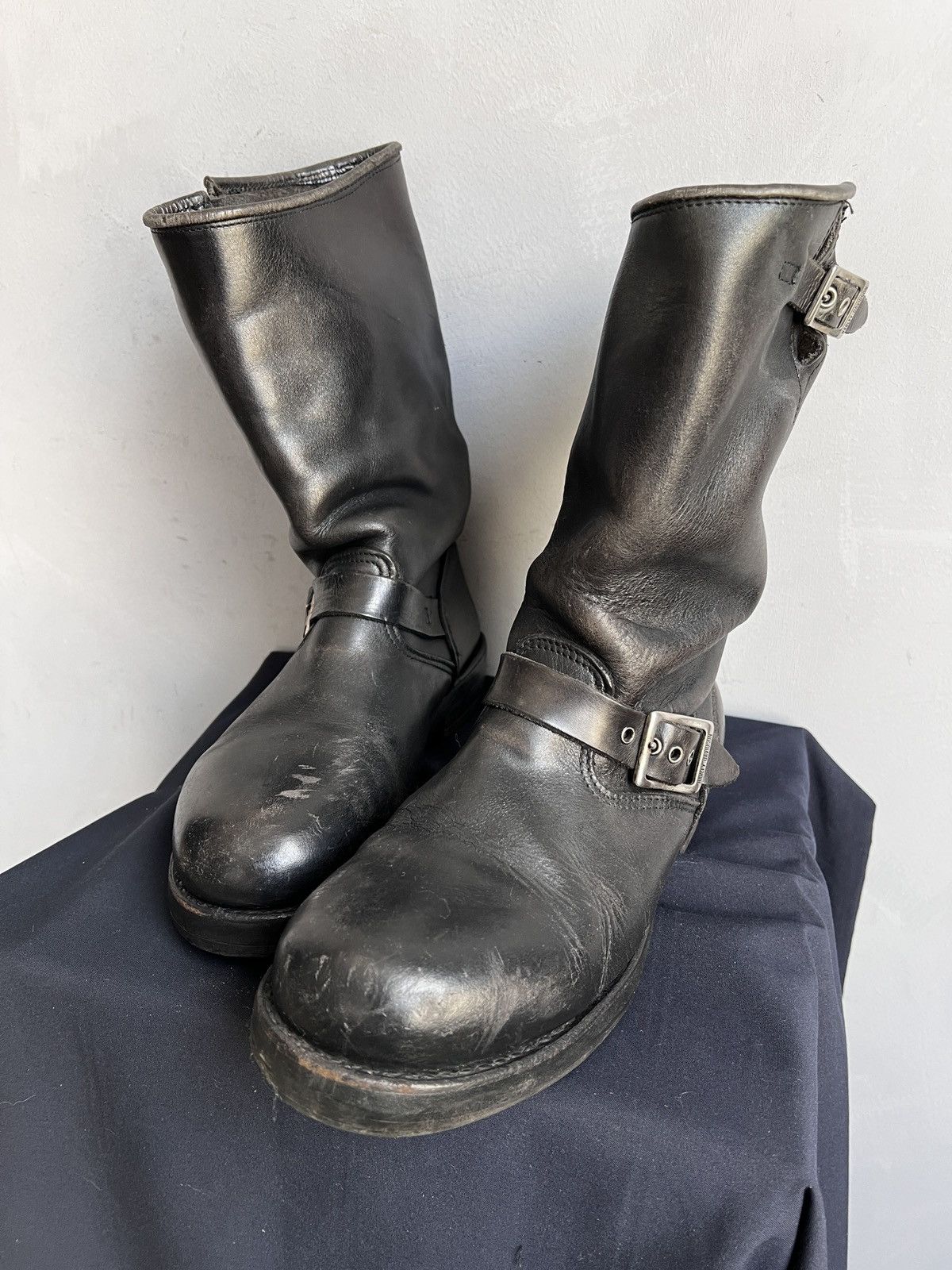 Harley Davidson Gothic Leather Engineer Boots Metal harley davidson ...