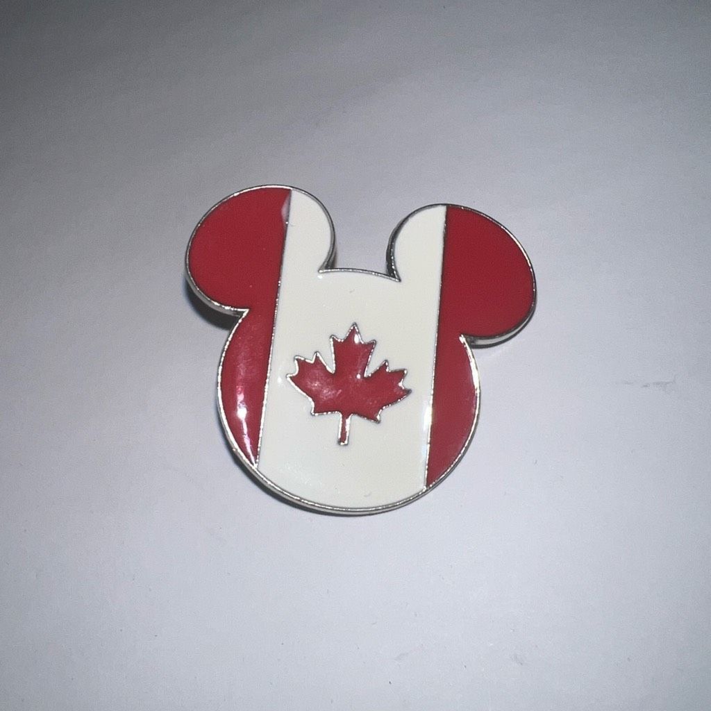 Disney Disney Epcot Mickey Mouse Canadian Flag Red & White Maple L ...