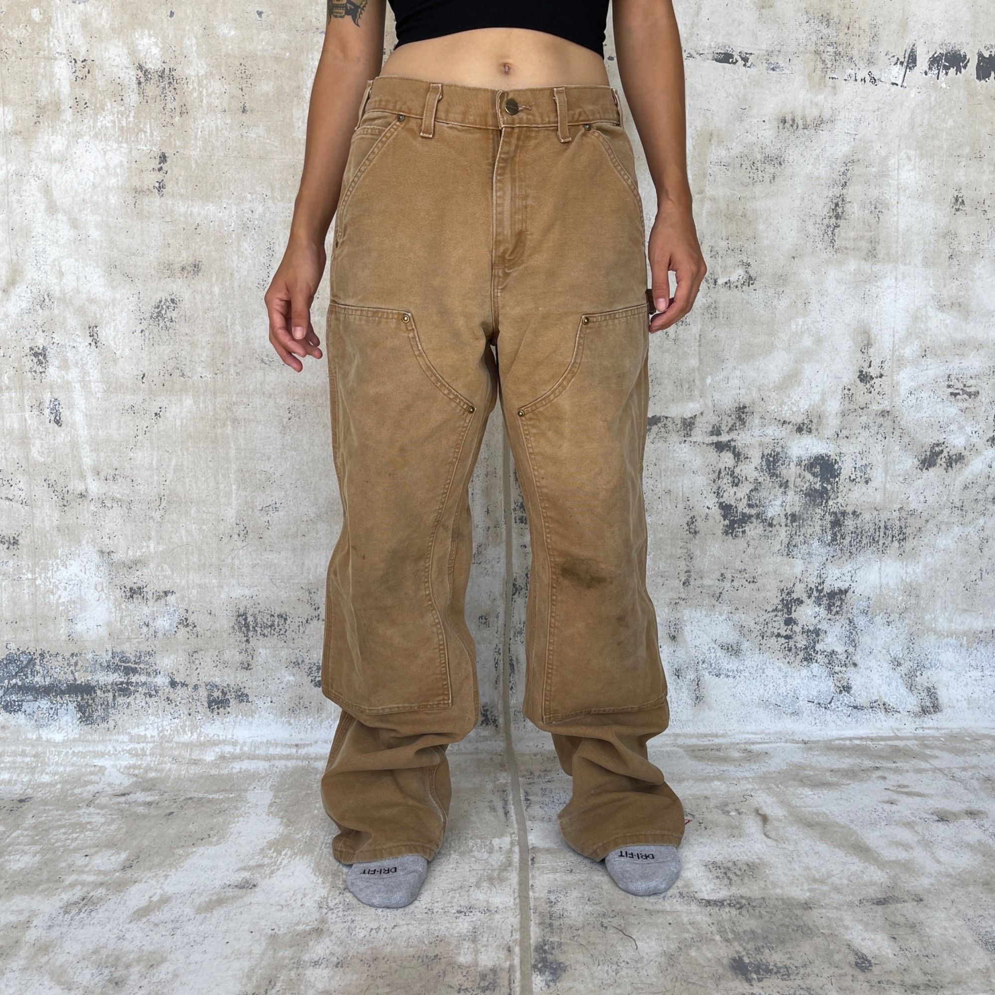 Vintage Carhartt Tan Double Knee Pants Carpenter | Grailed