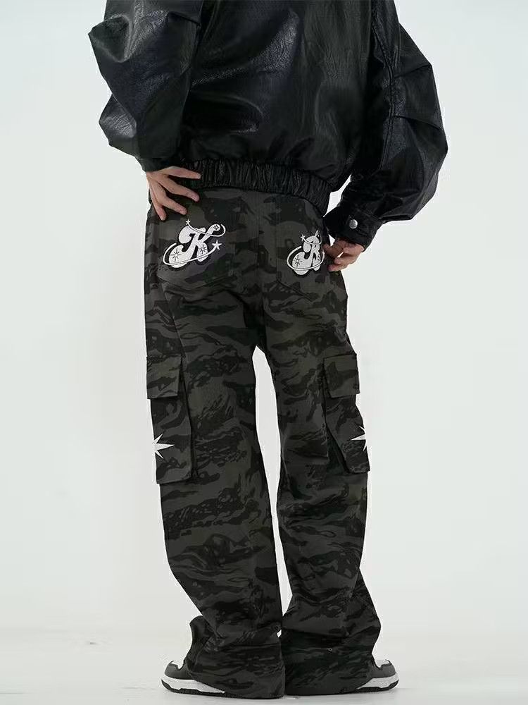 Vintage camo y2k graphic pattern pants | Grailed