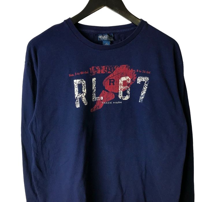 Ralph Lauren Vintage Y2K Polo Ralph Lauren RL 67 R Wing Blue Medium M ...