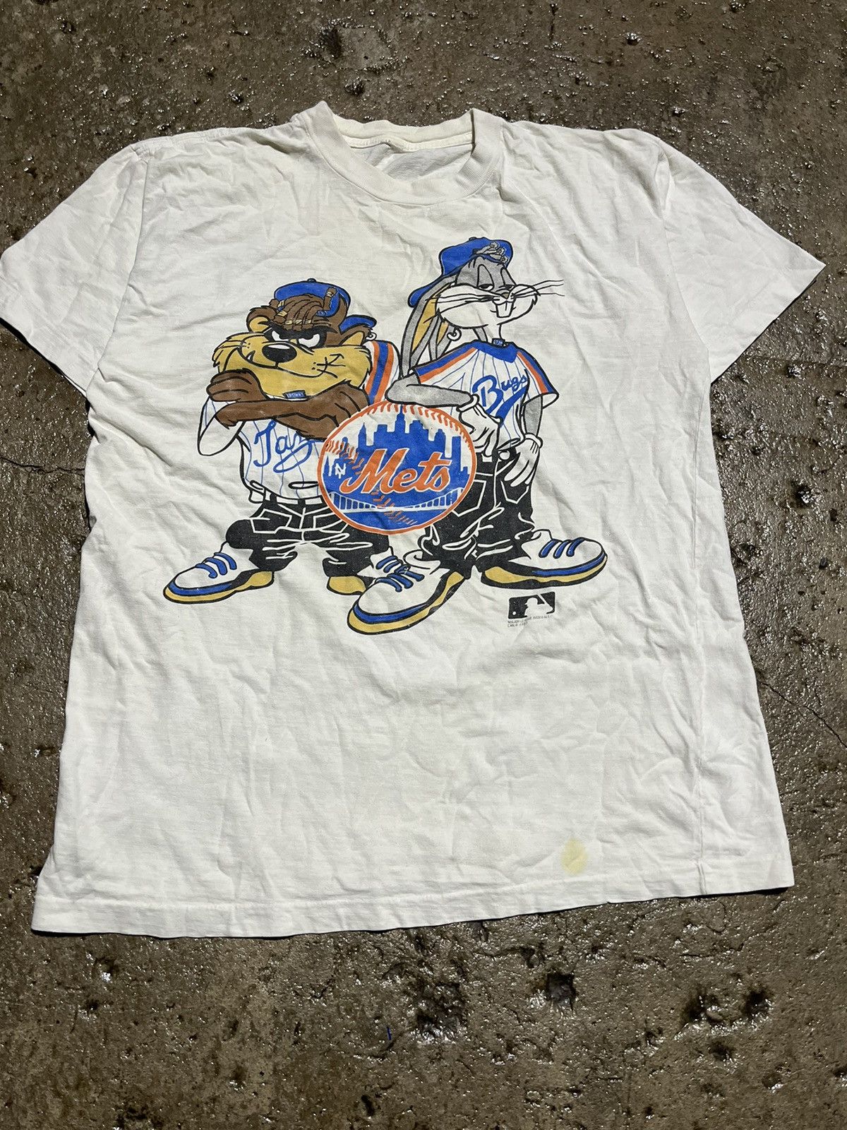 Vintage Crazy Vintage 90s New York Mets Looney Tunes MLB Tee Shirt ...