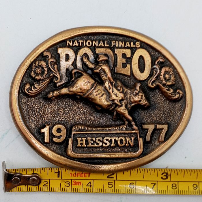 Vintage 1977 National Finals Rodeo Buckle Bull Riding NFR Hesston | Grailed