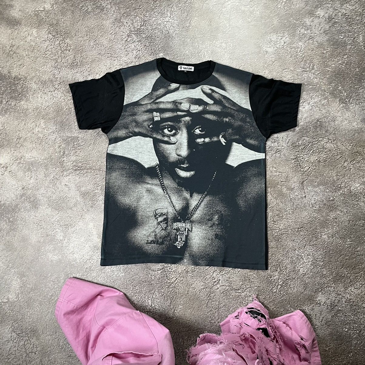 Vintage Vintage Y2K 2Pac Face Rap Goth Opium All Over Print Tee | Grailed