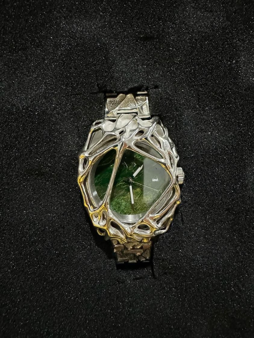 Alabaster Industries Alabaster Silver Sinew in Green Onyx Watch | Grailed