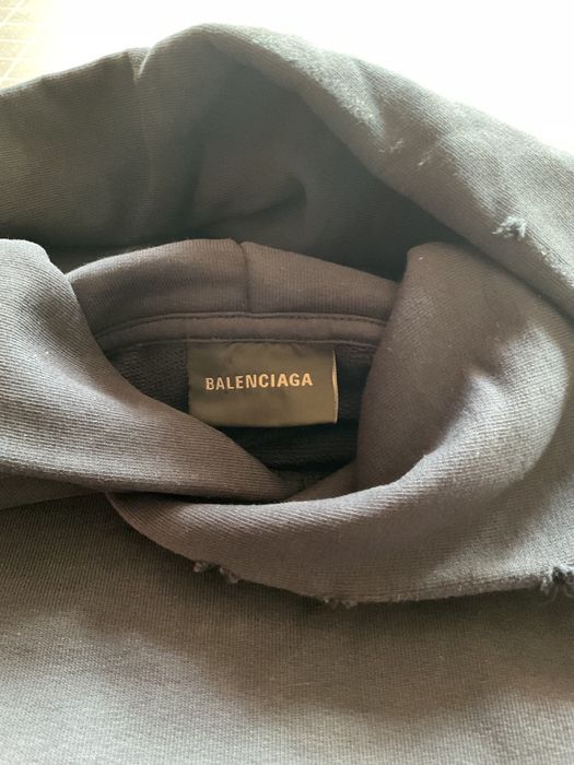 Balenciaga Balenciaga Tape Type Ripped Pocket Hoodie | Grailed