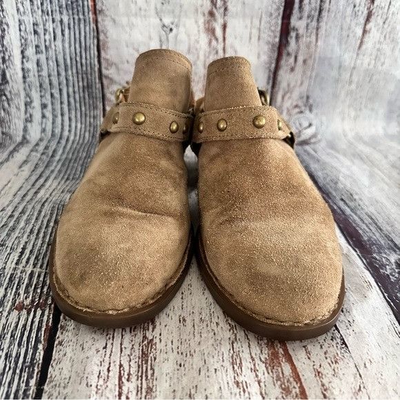 Born BORN Beige Suede Western Style Slingback Mules | Grailed