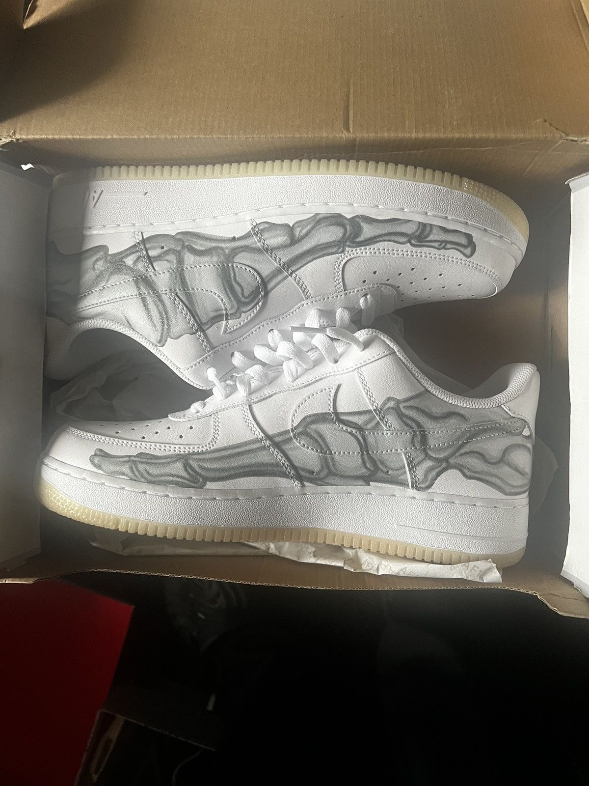 Nike White Skeleton Air Force 1s | Grailed