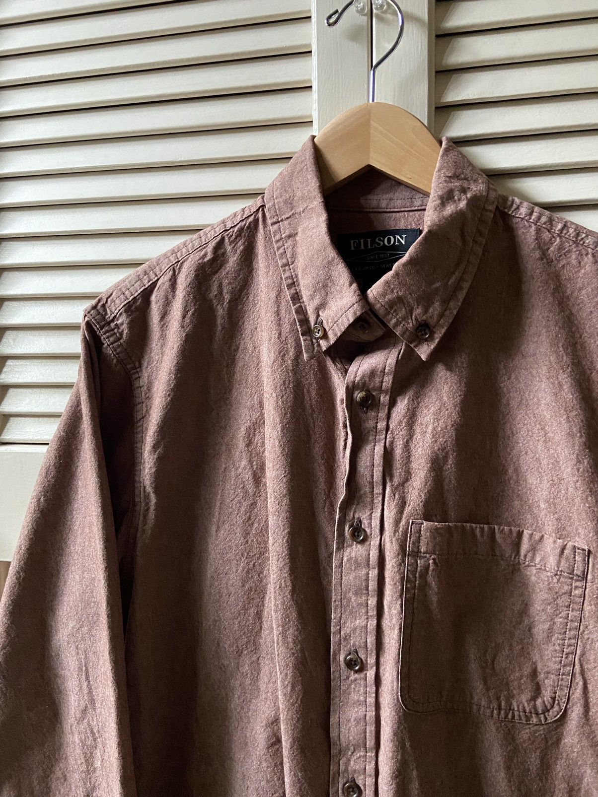 Filson CC Filson Light Brown LS Button Down Shirt 100% Cotton | Grailed