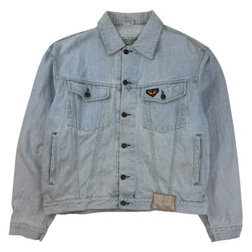 Avirex Vintage Avirex Denim Jacket Light Wash | Grailed