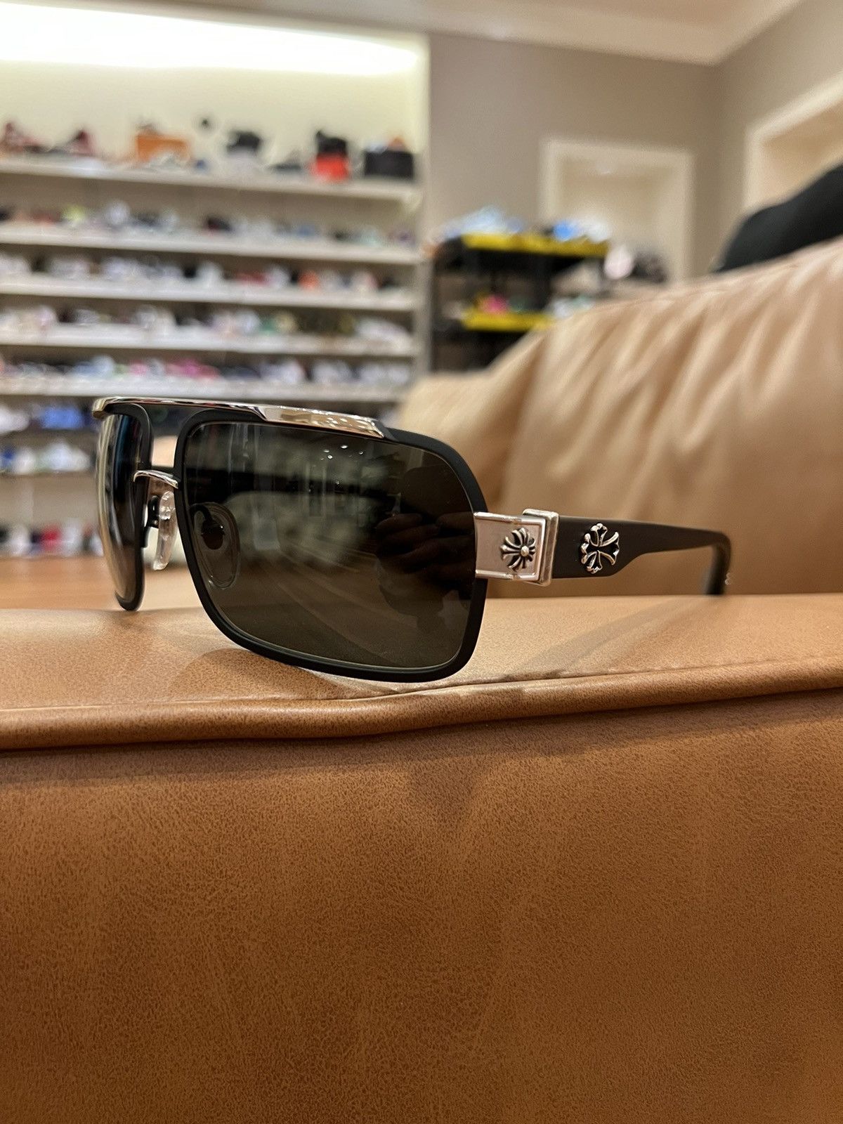 Chrome Hearts Chrome Hearts ‘Hummer’ Glasses Ebony Wood | Grailed