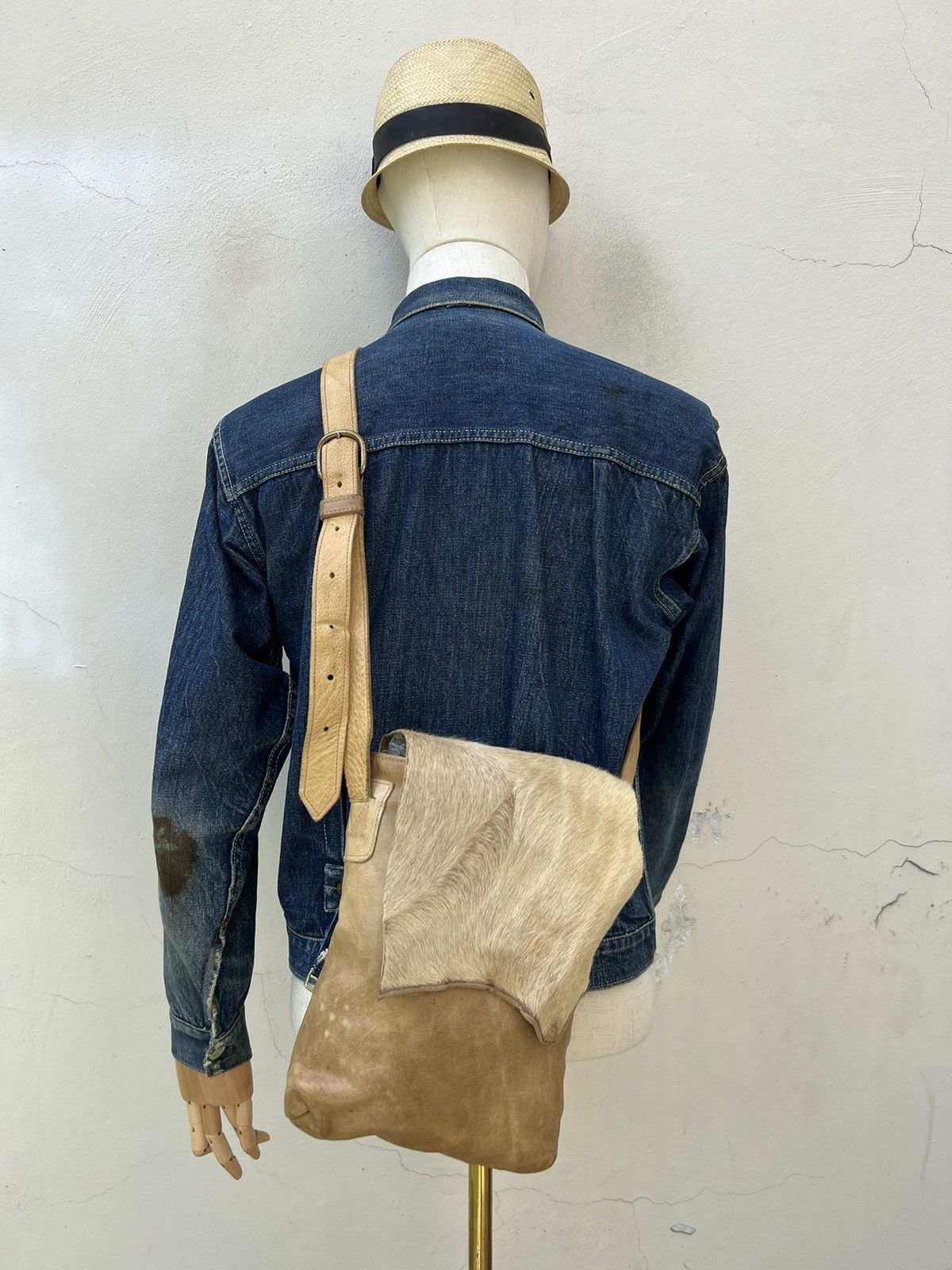 Jas MB × Leather Vintage Jas M.B. Custom Made Patina Leather Bag | Grailed