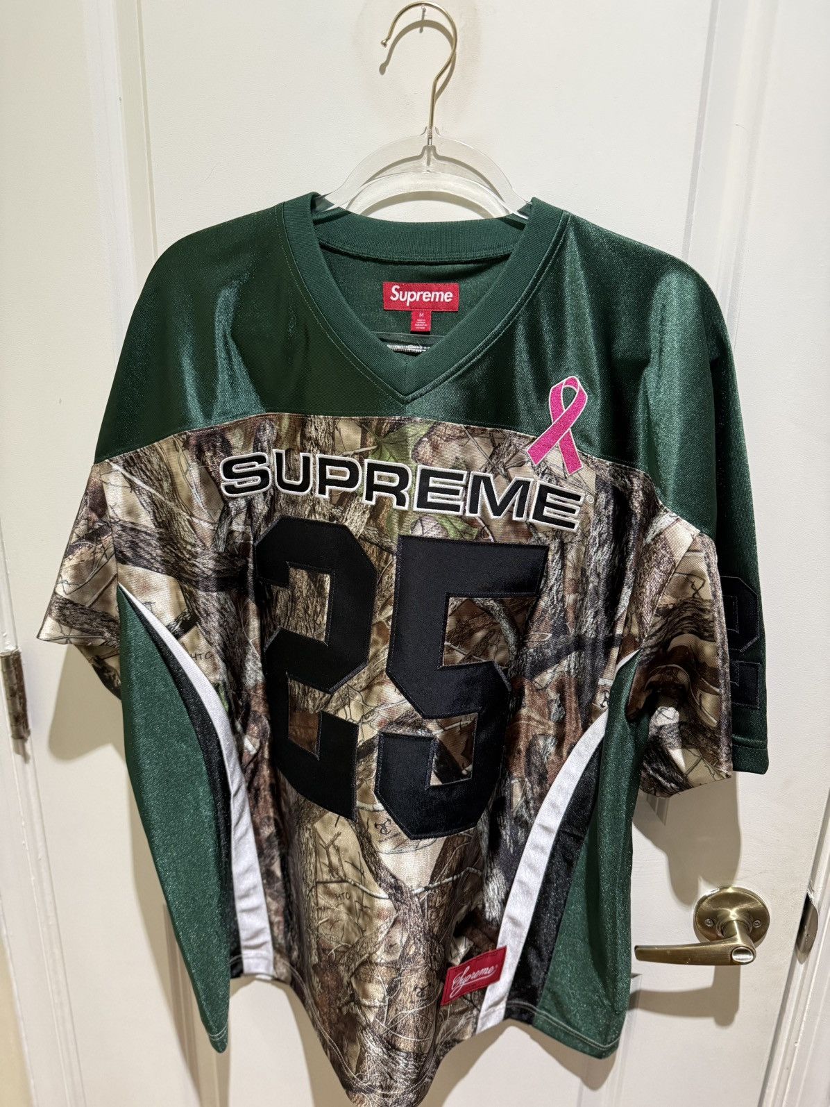 Supreme Supreme Breast Cancer Awareness Football Jersey | Grailed