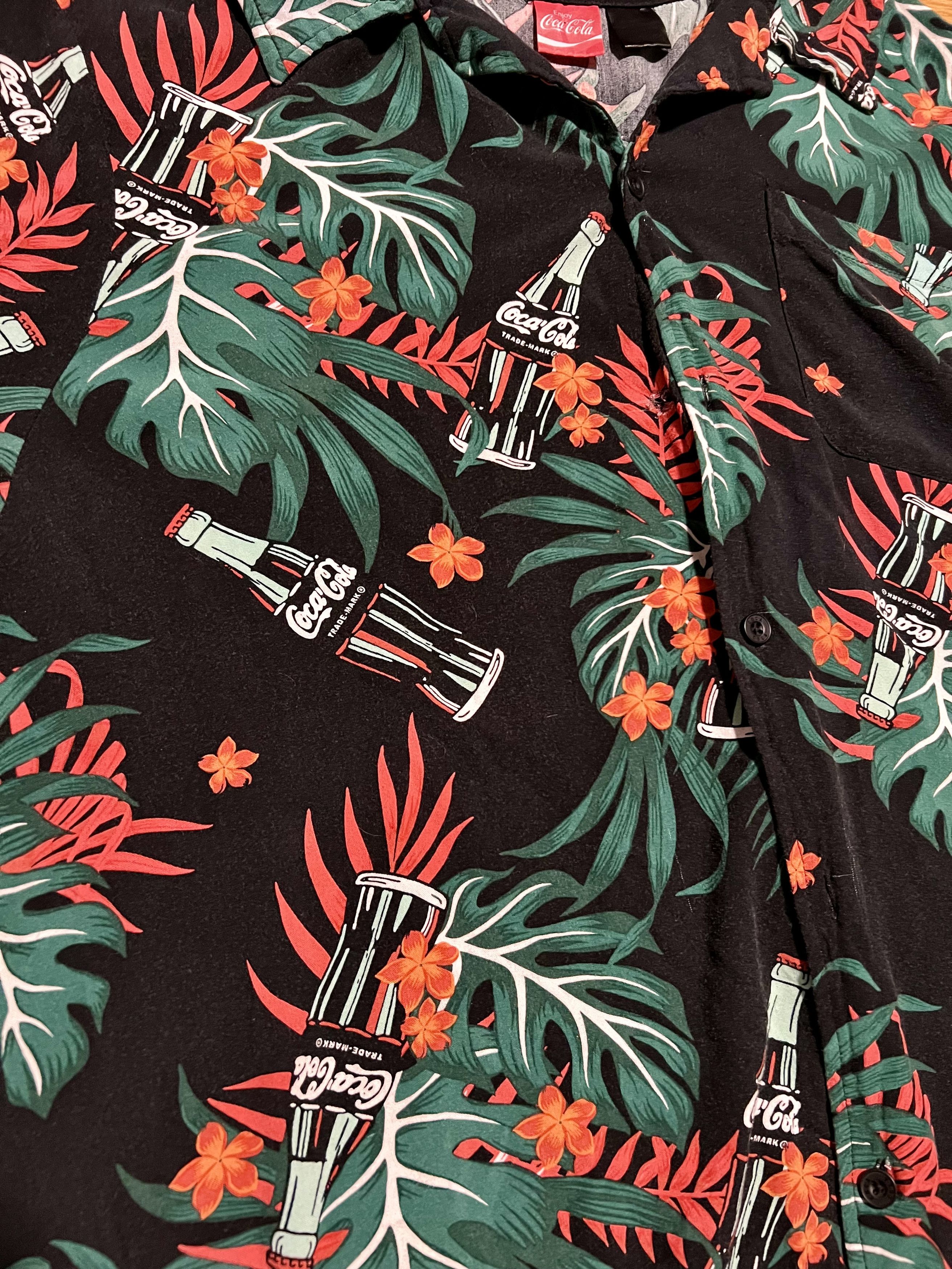 Coca Cola Coca Cola Vintage Hawaiian Short Sleeve Button Up Shirt | Grailed
