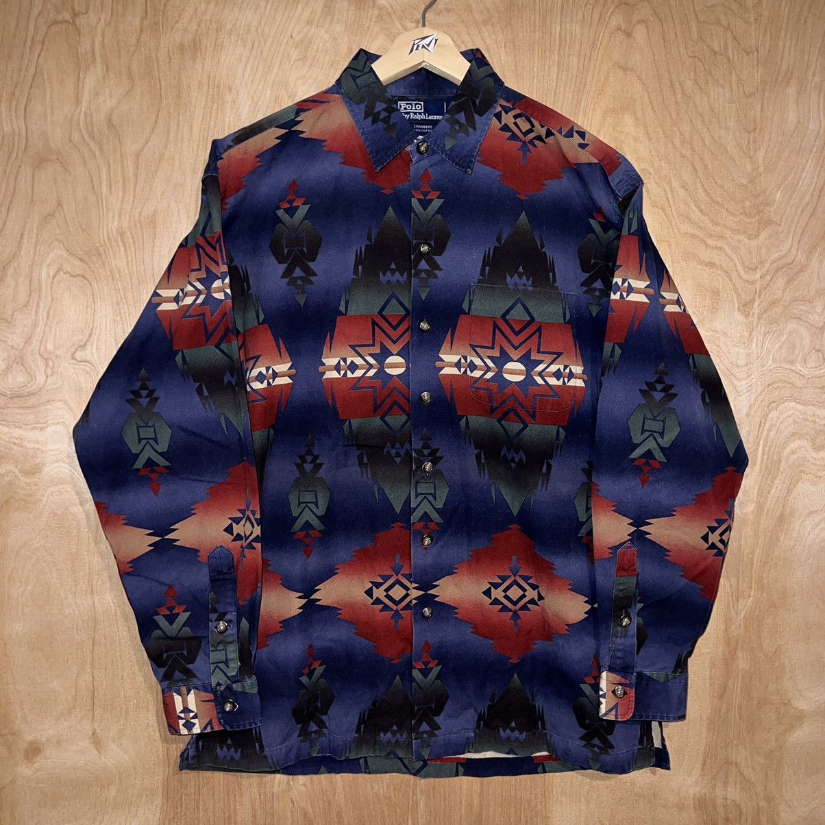 Polo Ralph Lauren VINTAGE MEN’S POLO RALPH LAUREN CHAMBERS AZTEC BUTTON DOWN | Grailed
