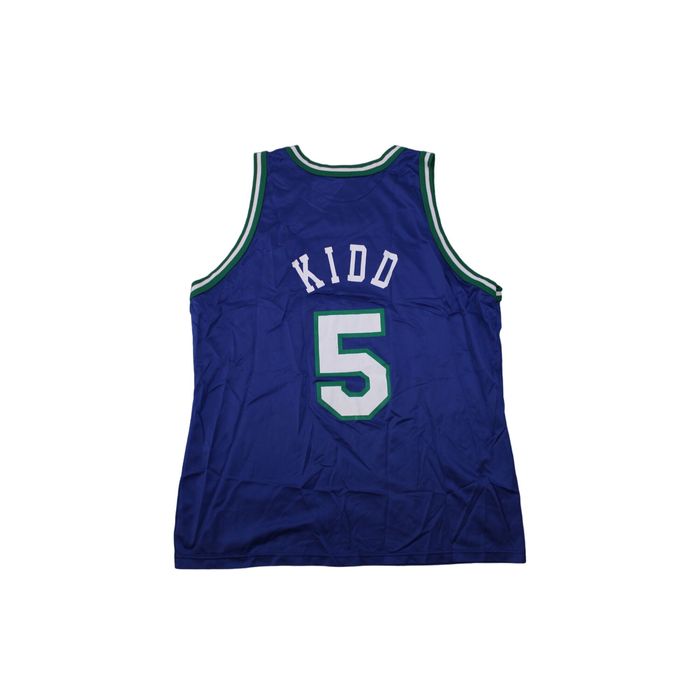 Champion Vintage Dallas Mavericks Jason Kidd Jersey Size 48 Large Blu ...