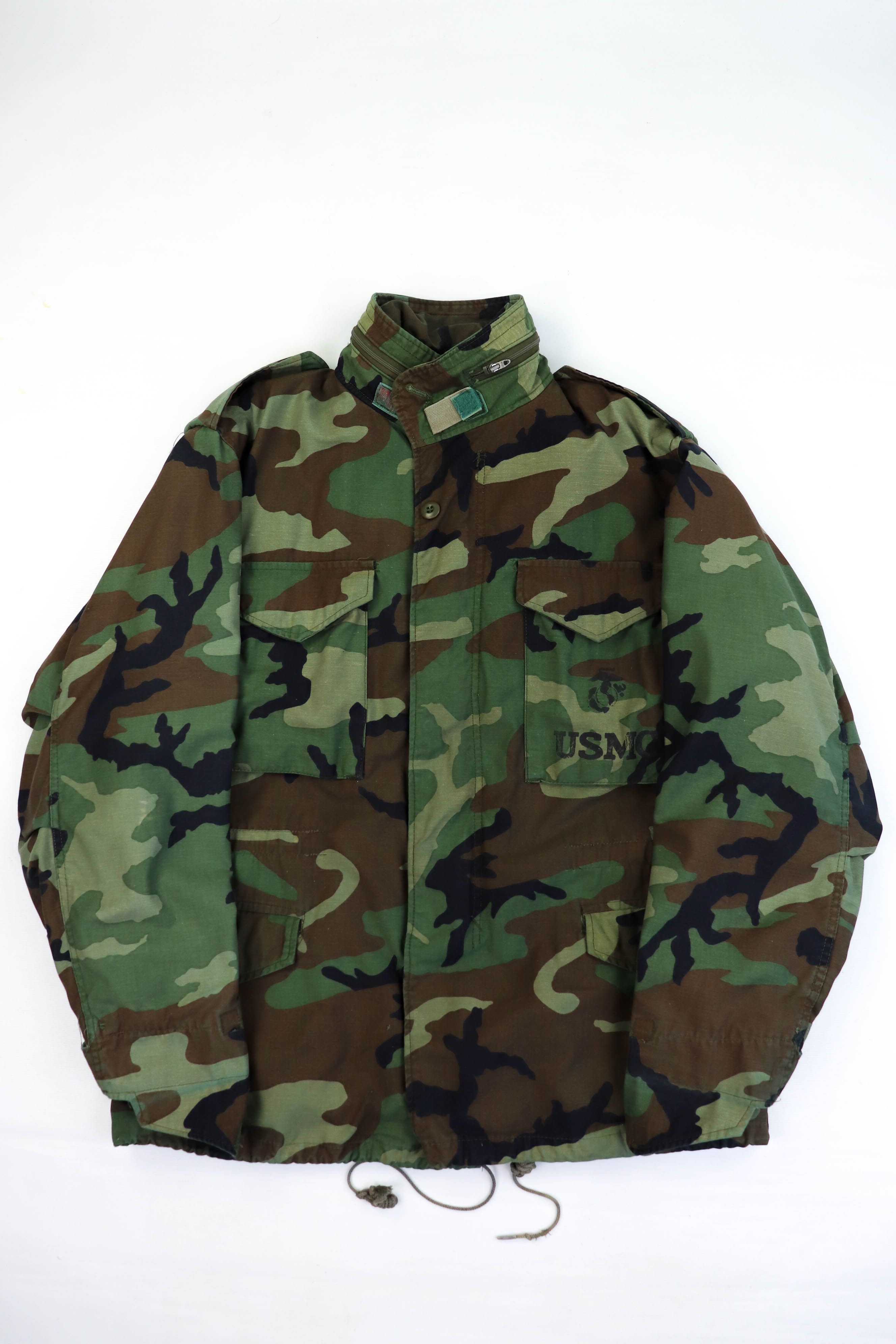 Camo × Usmc × Vintage USMC Vintage 80s 1985 GENERAL Zip M-65 Camo Field ...