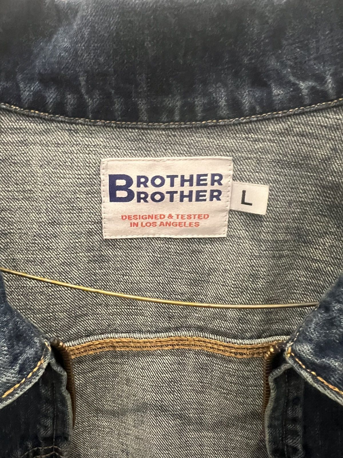 Brother Brother Brother Brother Zip Up Denim Jacket | Grailed